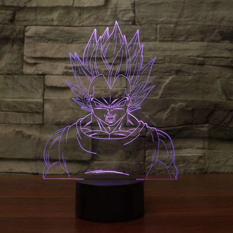 Vegeta DragonBall Z Goku Saiyan 3D NIGHT LIGHT – Eyes Of The World