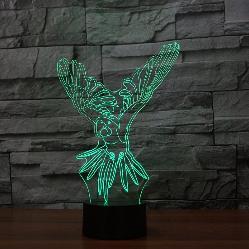 Parrot Macaw Flying 3D NIGHT LIGHT – Eyes Of The World