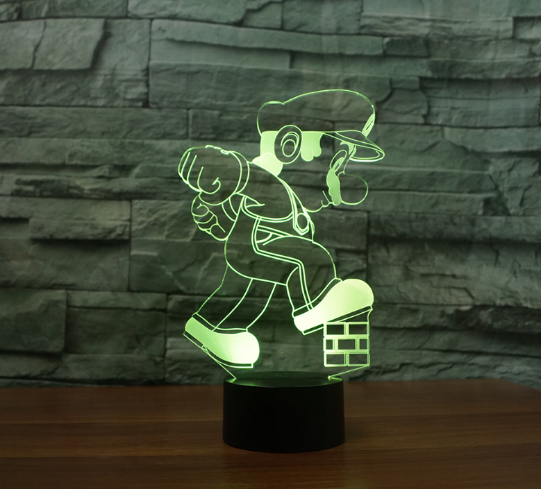 NEW MARIO CUBE LUIGI 3D NIGHT LIGHT – Eyes Of The World